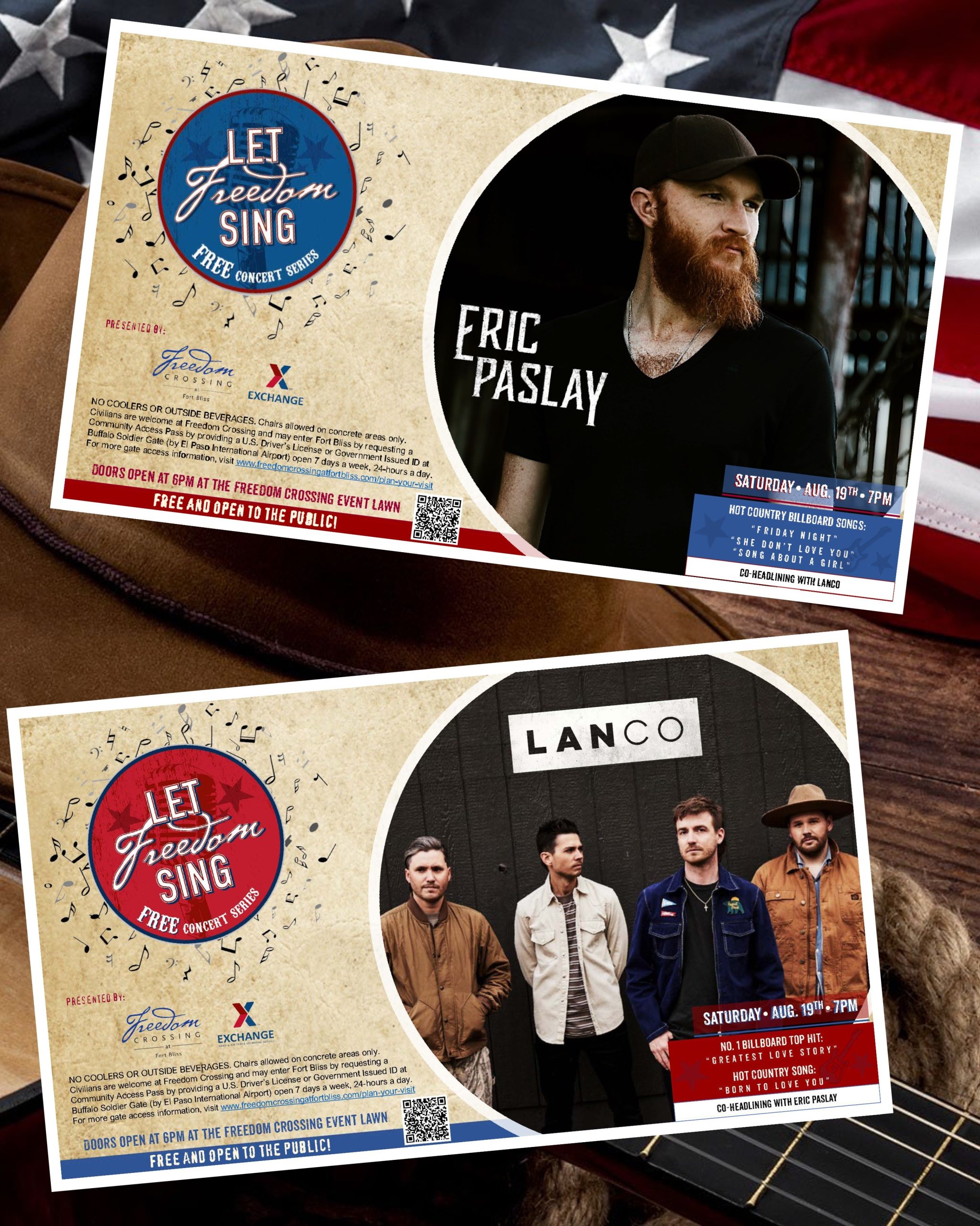 LET FREEDOM SING – ERIC PASLAY + LANCO – Freedom Crossing at Fort Bliss