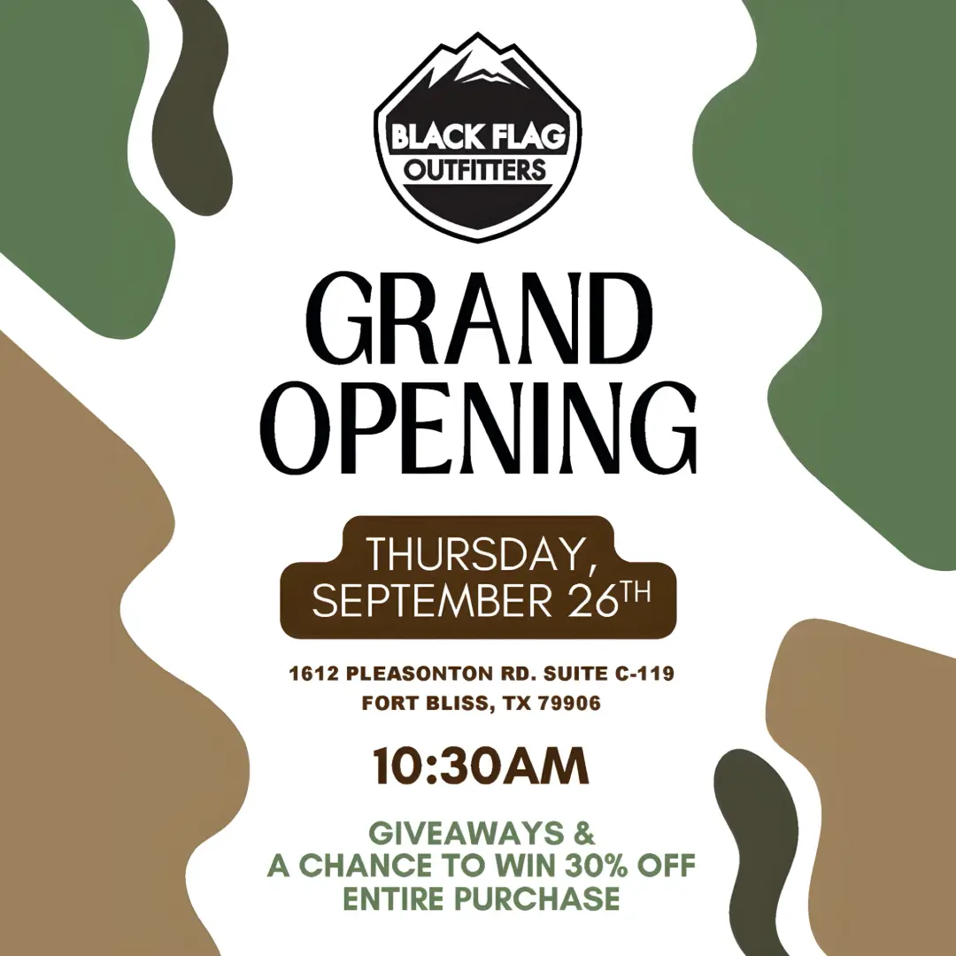 BLACK FLAG OUTFITTERS – GRAND OPENING! – Freedom Crossing at Fort Bliss